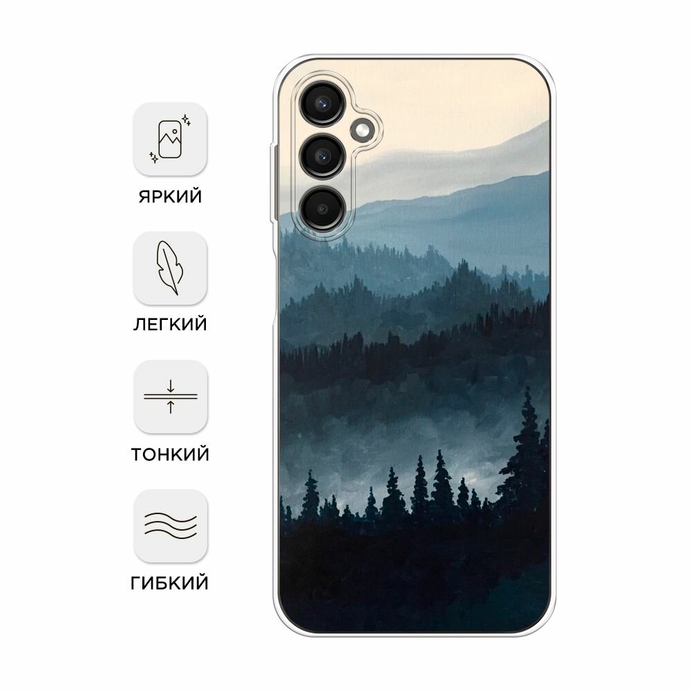 Чехол на Samsung Galaxy A24 / Самсунг Галакси A24 с принтом "Туманные горы" — фото 1