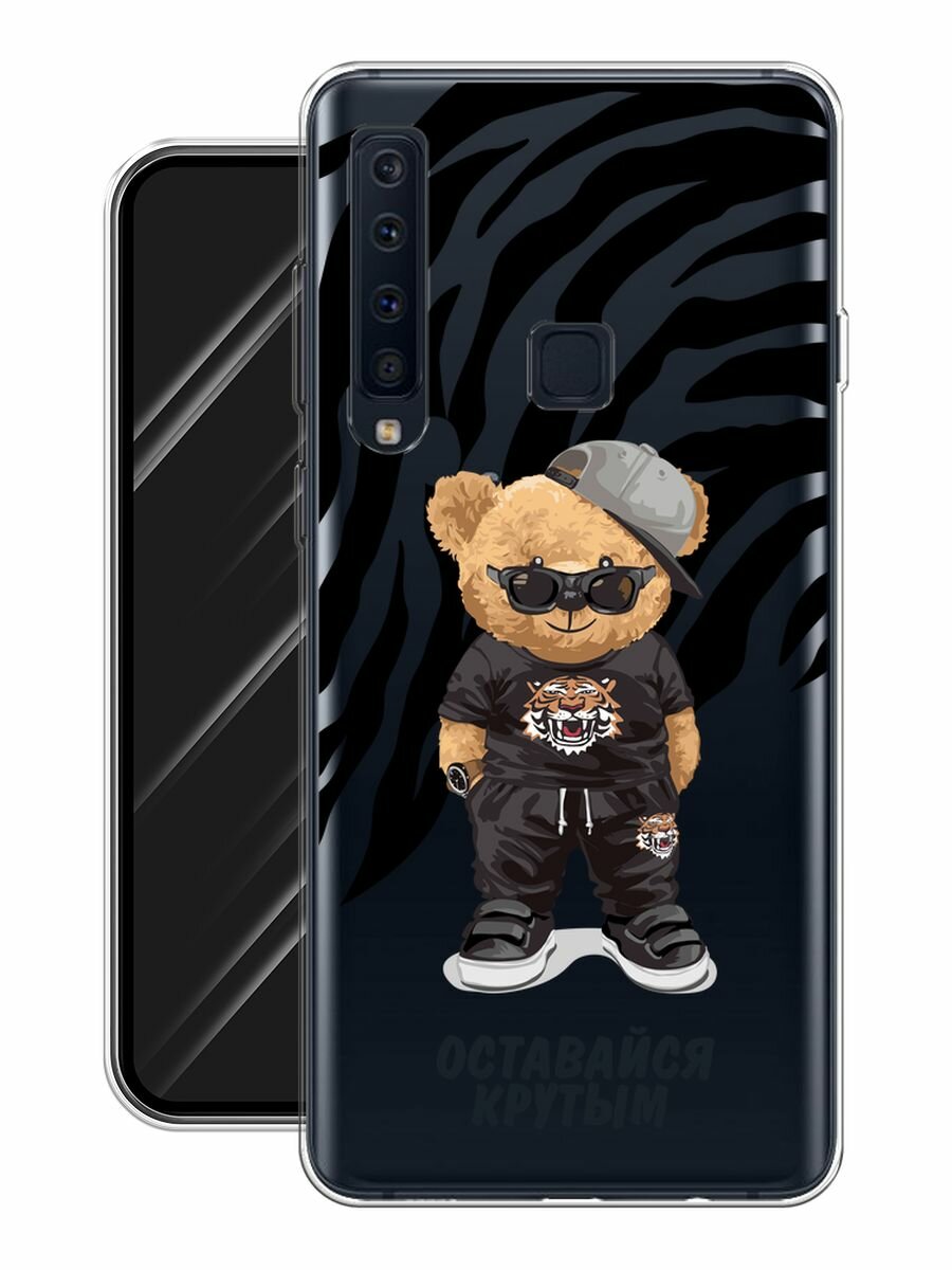 Чехол на Samsung Galaxy A9 2018 / Самсунг Галакси А9 2018 с принтом "Оставайся крутым - 23 февраля", прозрачный — фото 1