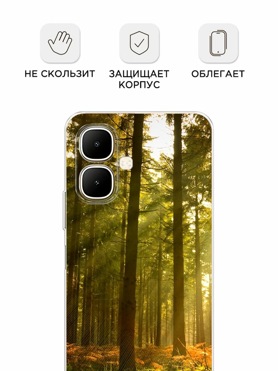 Чехол на Infinix Smart 10 / Инфиникс Смарт 10 с принтом "Лес 7" — фото 1