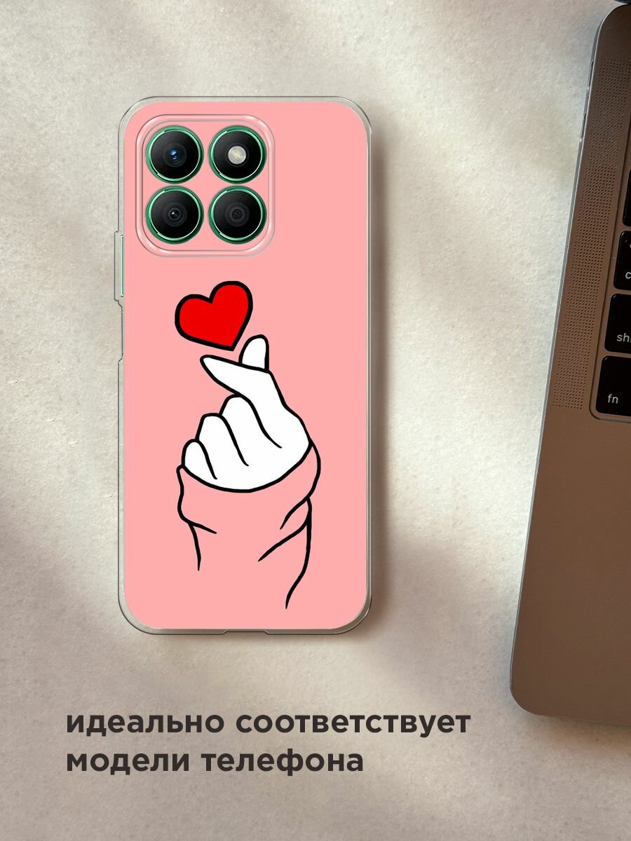 Силиконовый чехол на Honor X8B / Хонор X8B с принтом "Милое сердечко" — фото 1