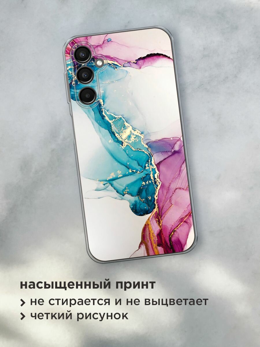 Чехол на Samsung Galaxy A24 / Самсунг Галакси A24 с принтом "Розовые разводы рисунок" — фото 1