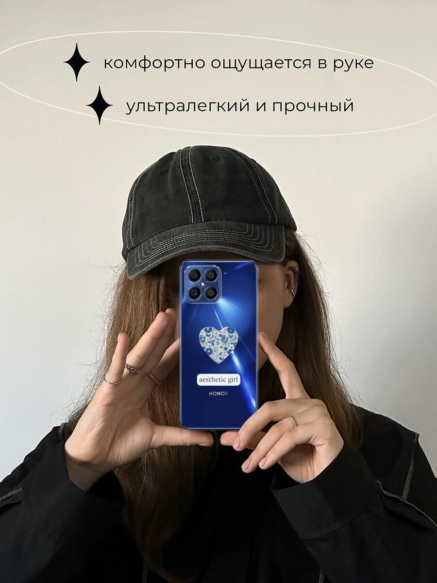 Чехол на Honor X8 / Хуавей X8 с принтом "Aesthetic girl" — фото 1