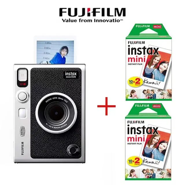 Instax Mini Evo, черный, 40 пленок