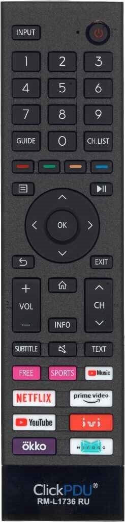 UNIVERSAL Huayu RM-L1736 RU для различных брендов SMART TV, Пульт ДУ