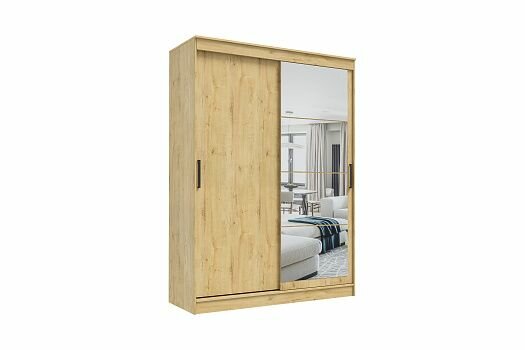 Шкаф-купе 2-х створчатый с зеркалом Гранд дуб вотан