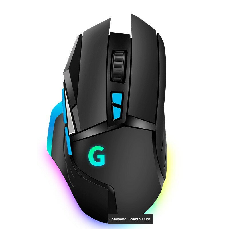 Logitech G502PRO беспроводная игровая мышь с макрокнопками, 10000 ДПИ, черно-синяя