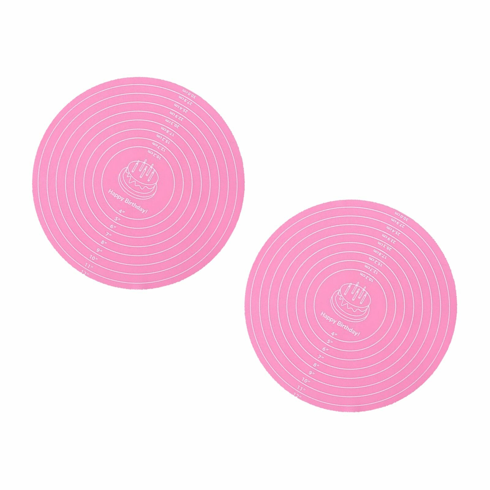 2 шт Круглый силиконовый коврик термостойкий нескользящий для выпечки пиццы и хлеба