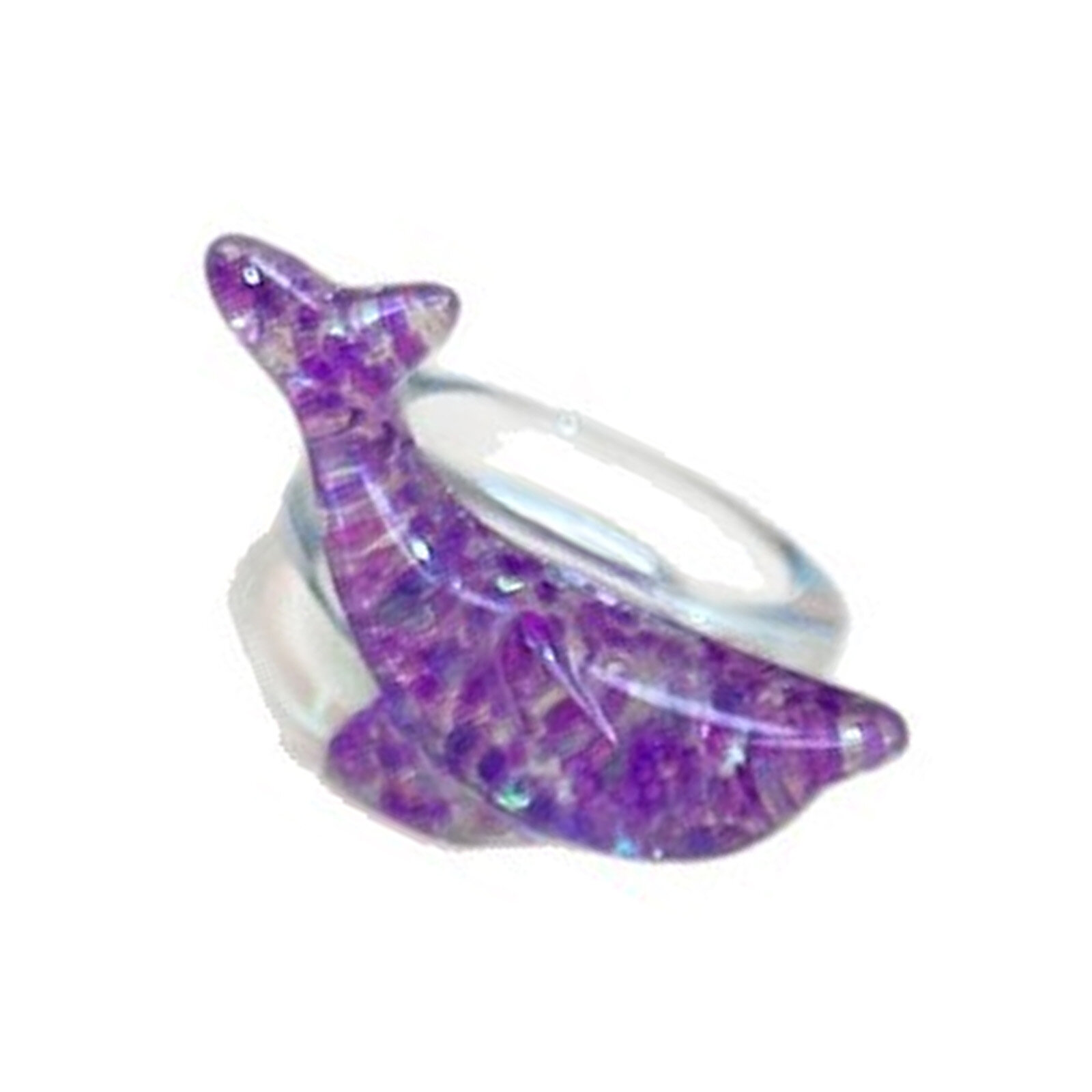 Модное кольцо в форме дельфина с блестками современное украшение для любого случая