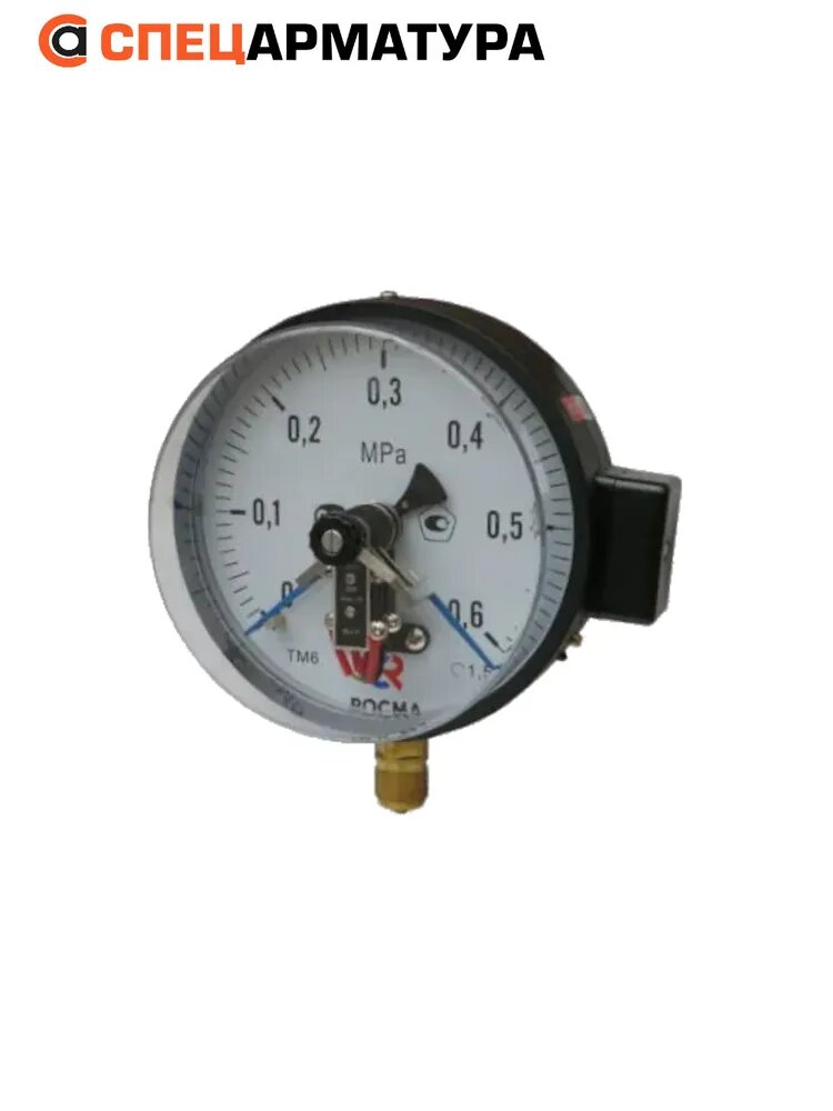 Манометр электроконтактный ТМ-610Р.05 (0-0,6МПа)M20x1,5.1,5 аналоговый, 6 бар