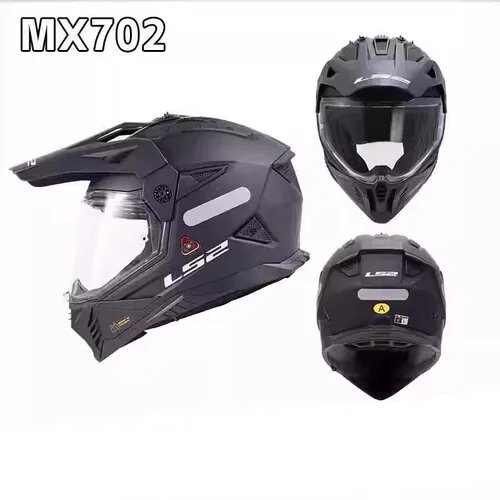 LS2 Мотошлем, цвет: черный матовый, размер: L