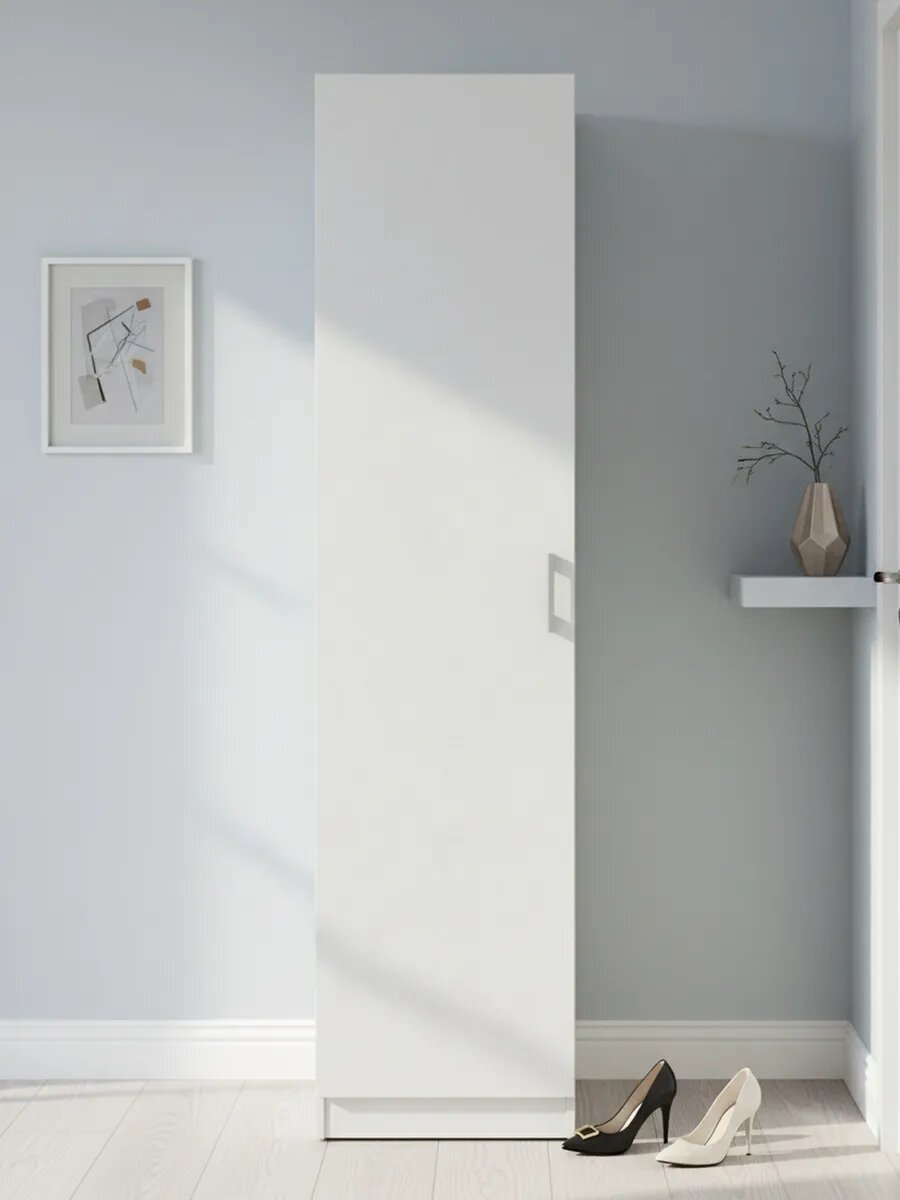 Распашной деревянный шкаф пенал FRESTER с полками для одежды, от производителя