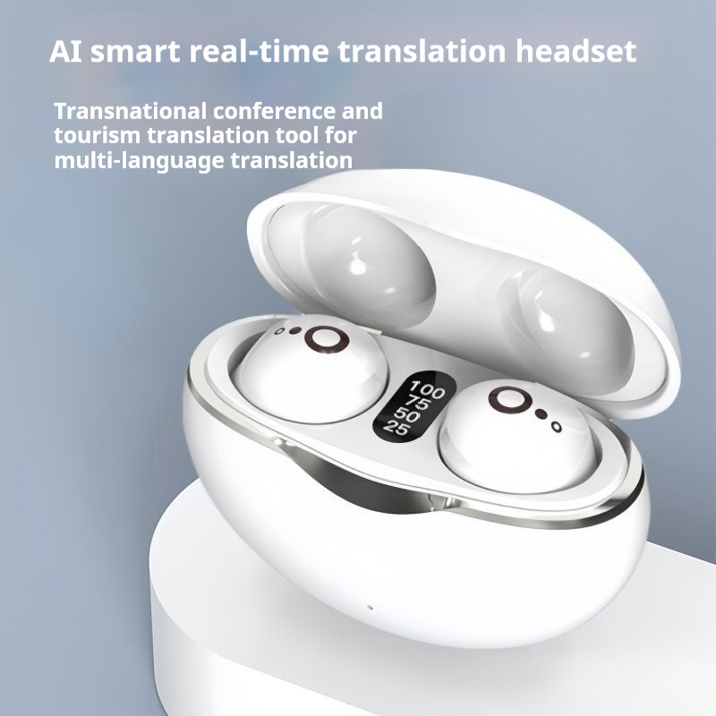 Наушники для перевода S800 Bluetooth с цифровым дисплеем шумоподавлением для сна с низкой задержкой замена волос