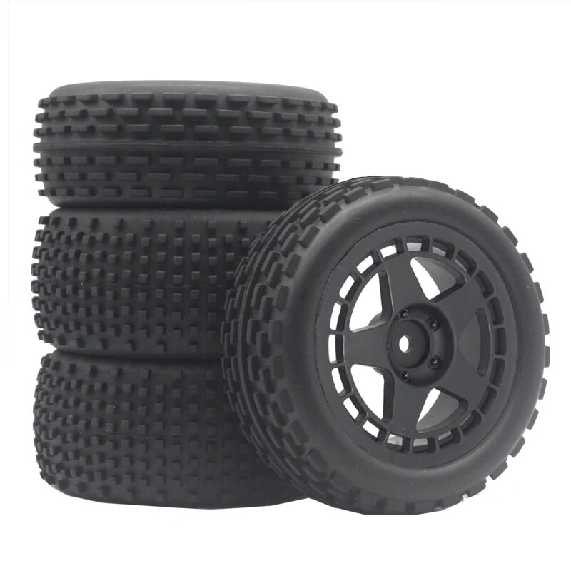 4 шт./лот резиновые RC 1/10 багги колеса и шины 12 мм шестигранное крепление ступицы для радиоуправляемого внедорожника HSP HP