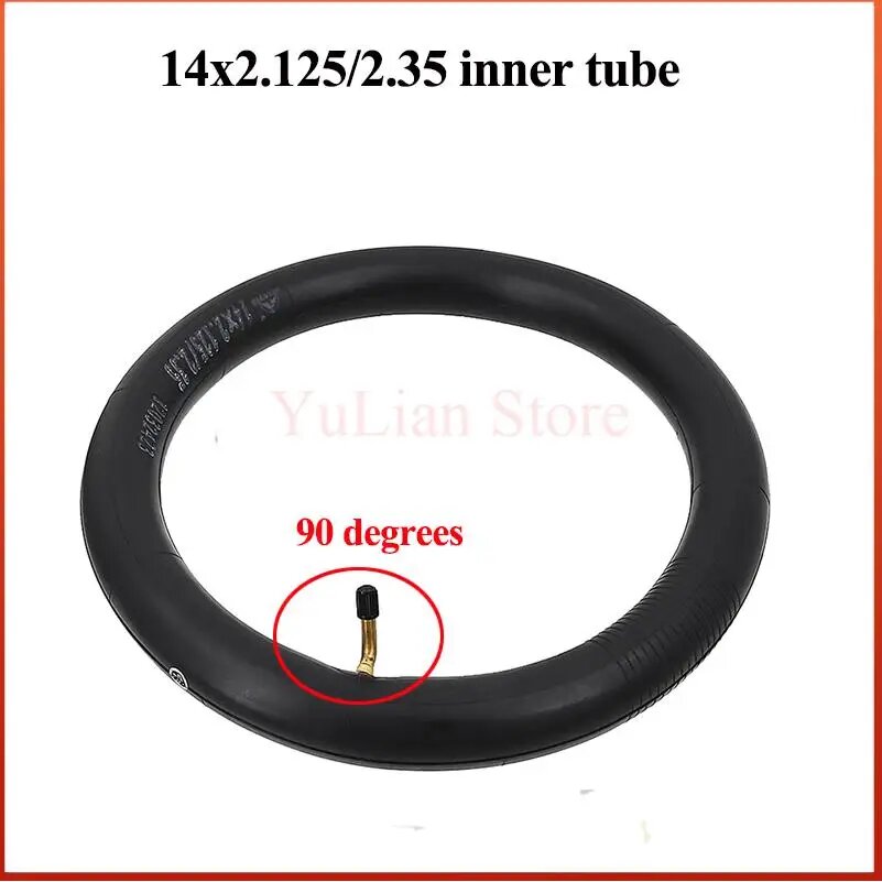 Внутренняя камера 14x2.125/2.3,5 для электровелосипедов 14X2.125 2.35 90D