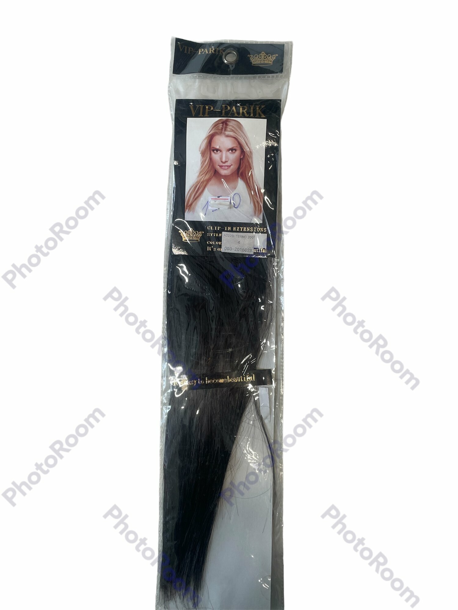 Прядь парика VIP-PARIK "Темный-Шоколад", искусственные волосы, длина 55 см 12 штук заколок 200 гр.