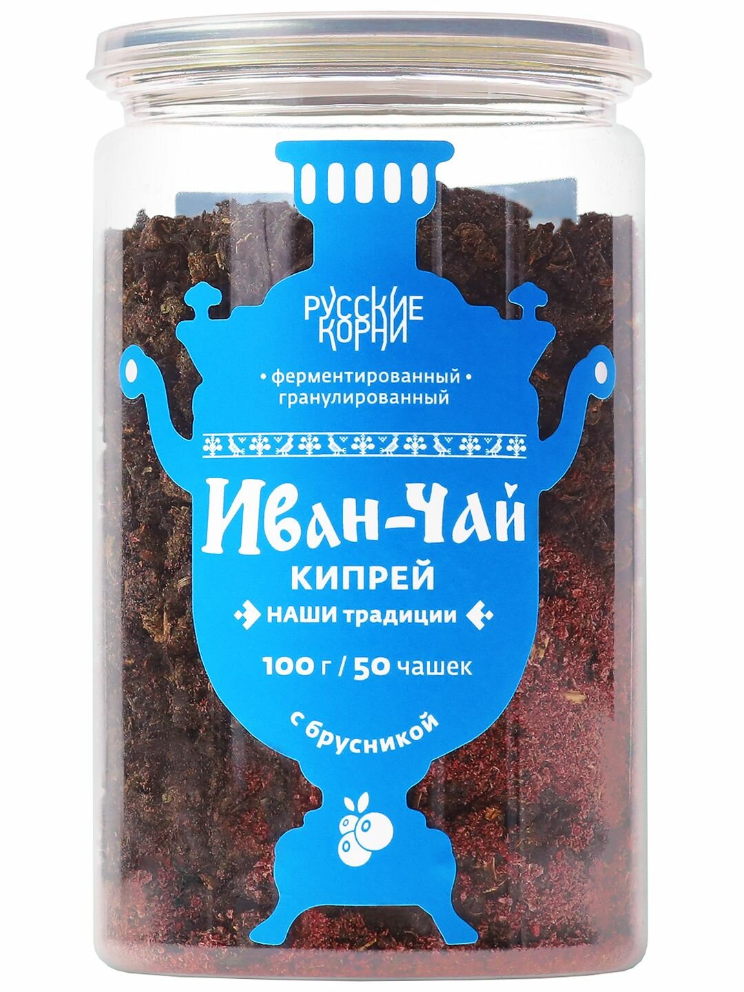 Иван-чай ферментированный с брусникой, 100 г - Русские корни