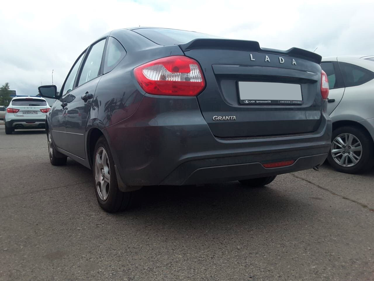 Спойлер для Lada Granta FL лифтбек, под покраску, ABS-пластик