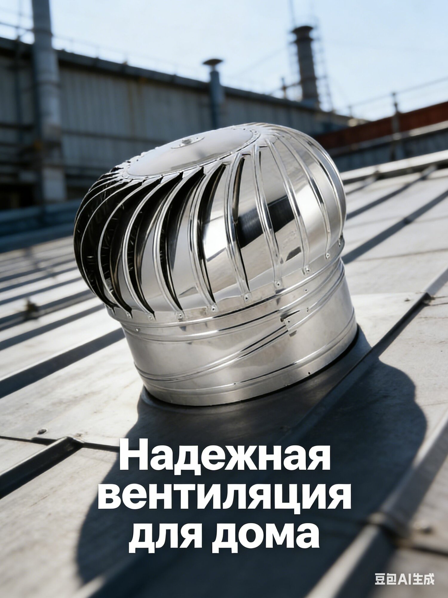 Комплект вентиляционный ротационный 110 мм (Турбина + Основание), готовое решение для вытяжки, нержавеющая сталь