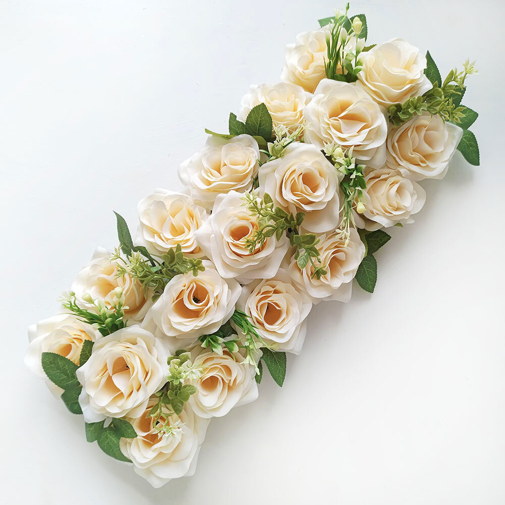 Свадебная цветочная композиция Meizanchen "Шампанское", роза, шелковый цветок