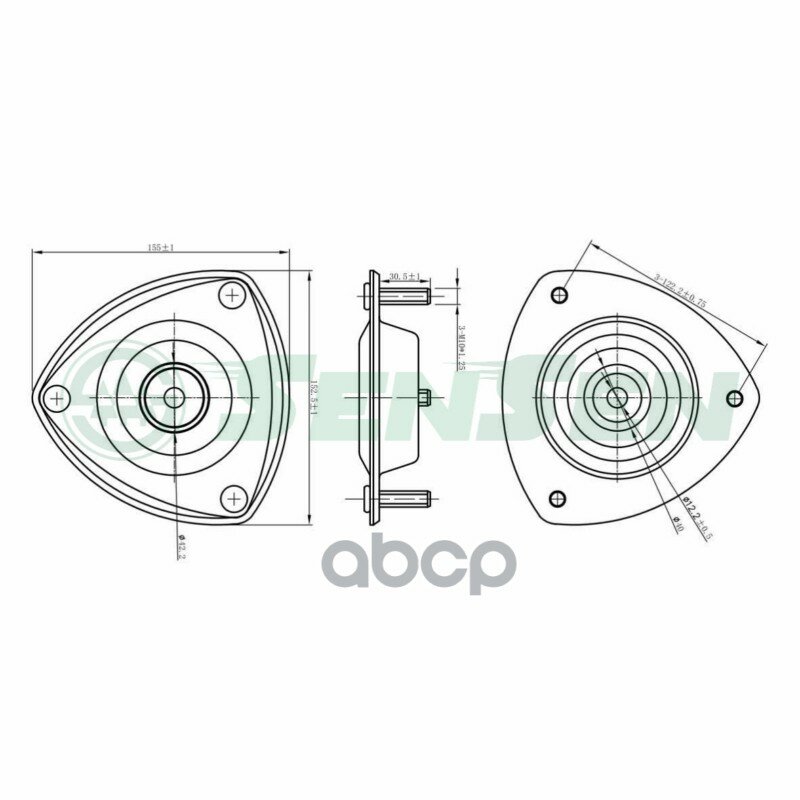 Опора амортизатора MITSUBISHI Space Wagon, Grandis N84W, N94W 97-03 Sensen арт. M61149