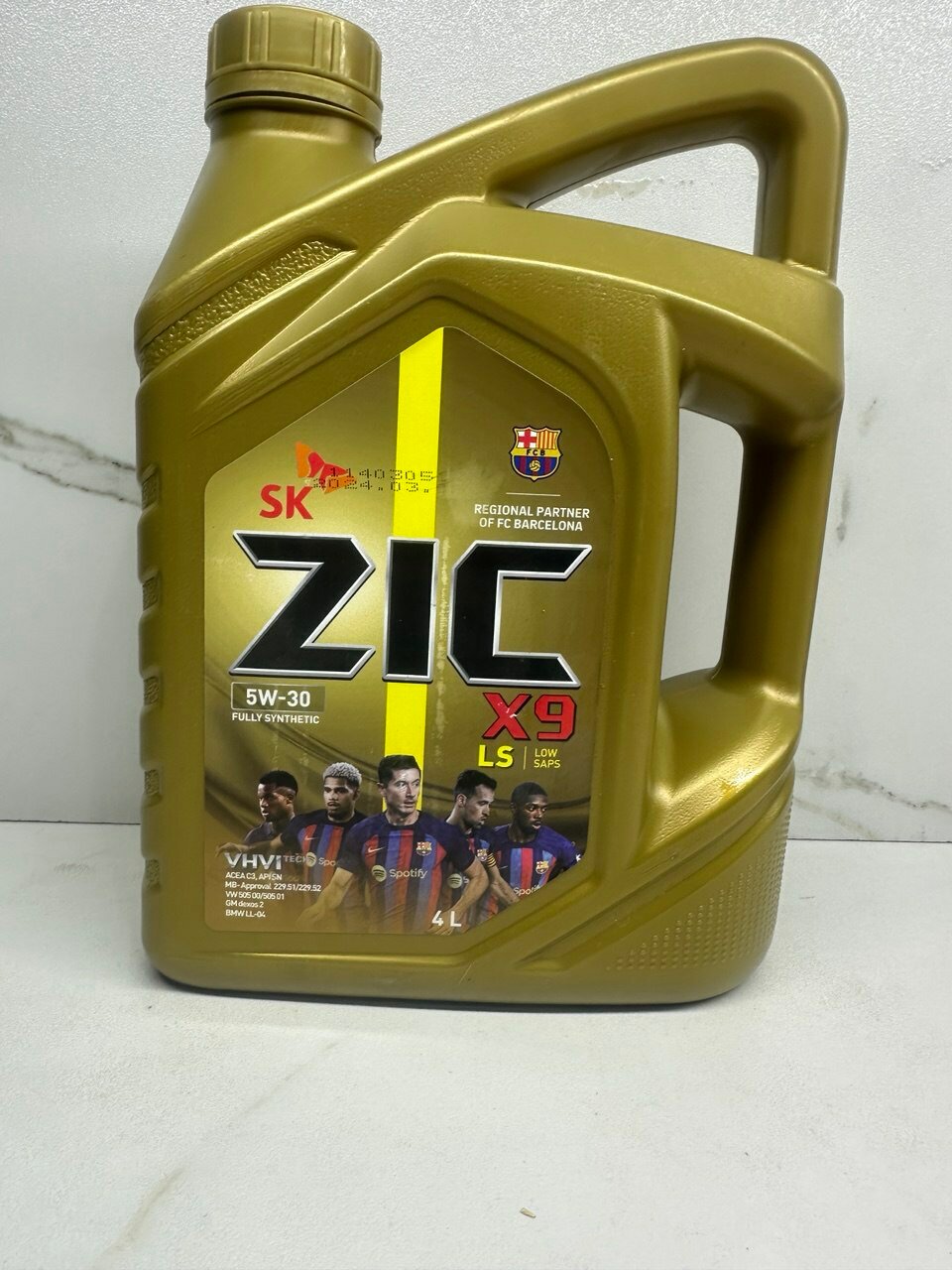 Масло моторное ZIC X9 LS, синтетическое 5W-30, API SN/CF, 4 л. 162608