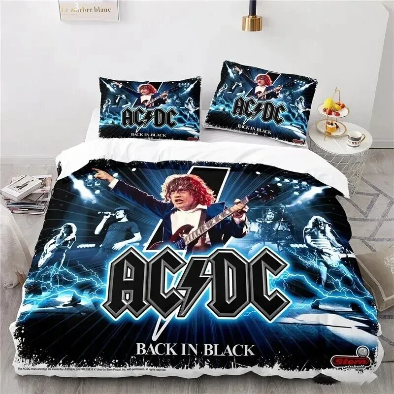 Комплект постельного белья AC DC флис 3 шт. Черный, 70x133cm 2pcs, 1