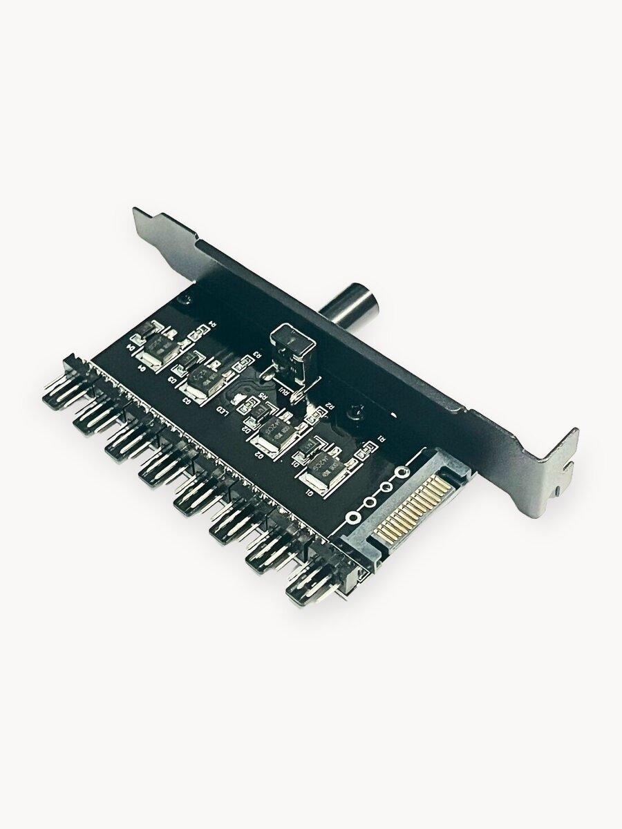 Регулятор оборотов вентиляторов, 12 В, 8 кулеров, SATA