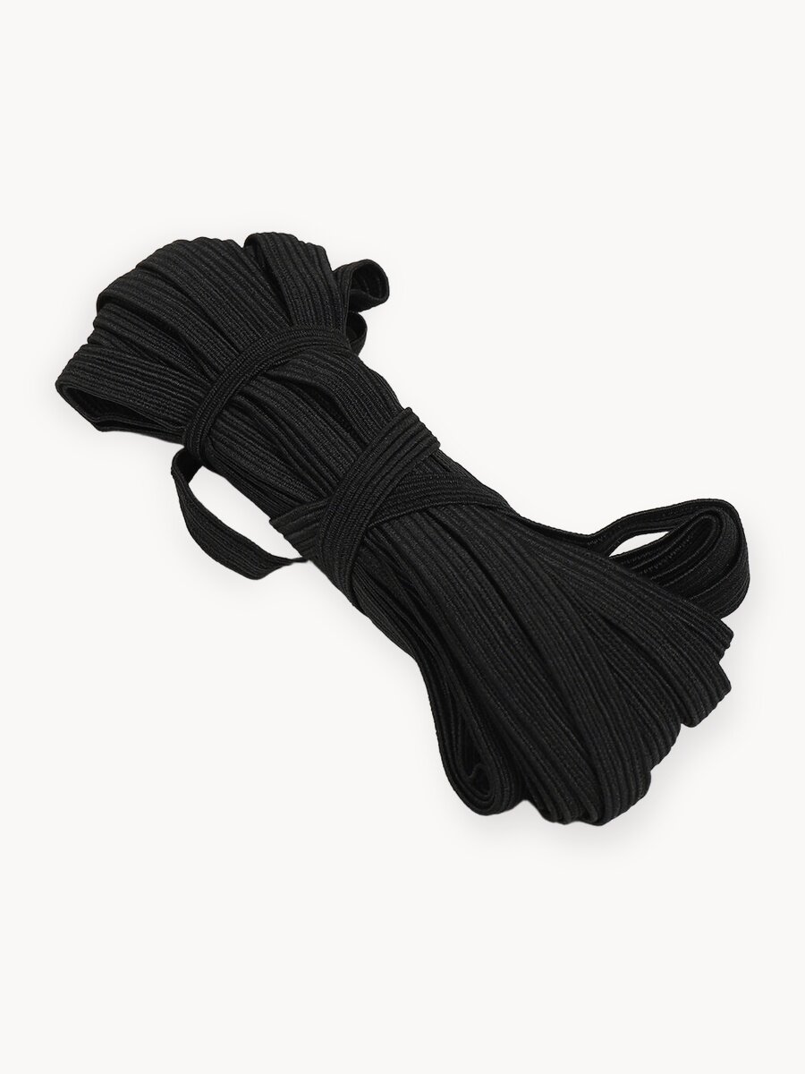 Резинка продёжка 8мм черный 10м С907/1