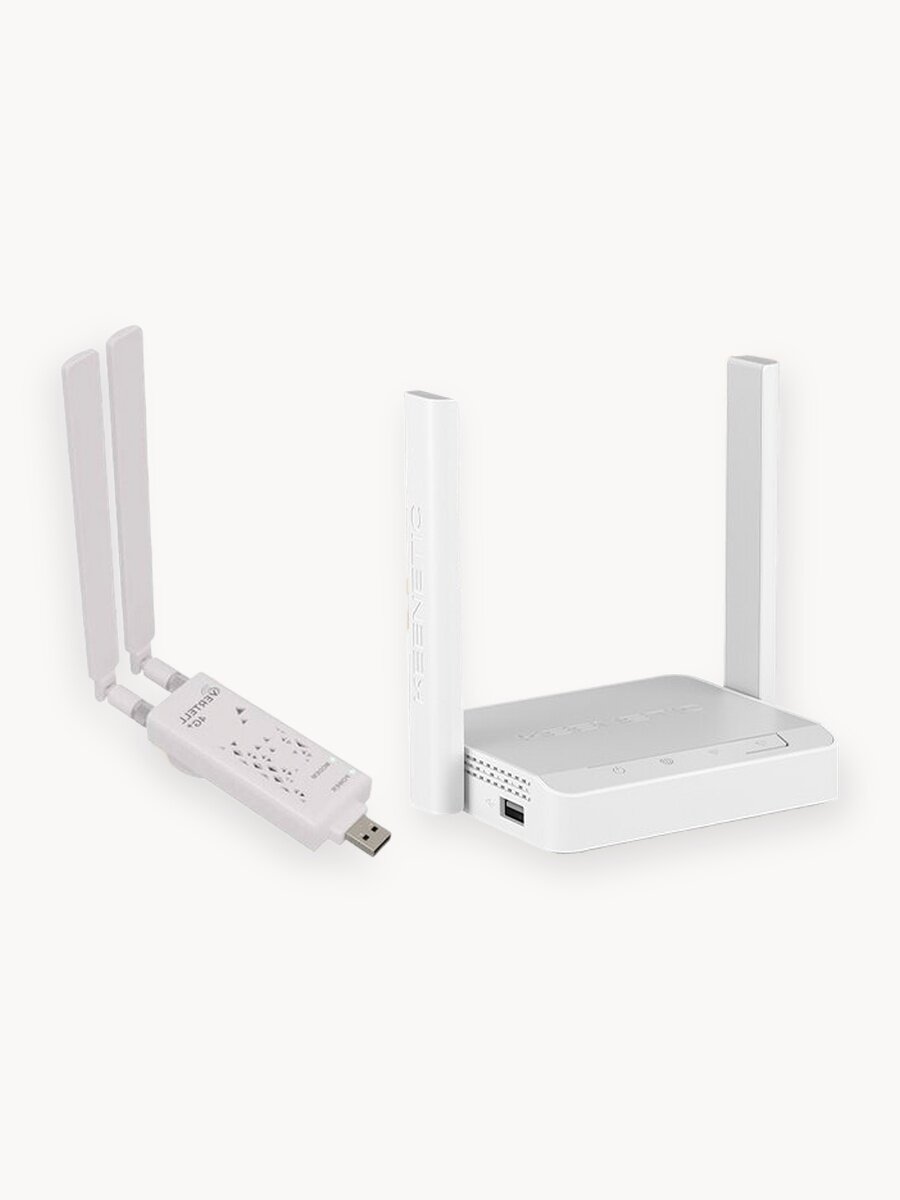 Комплект для интернета Wi-Fi роутер Keenetic Launcher 4G+Модем 4G LTE Fibocom L850 cat.9 в корпусе VERTELL LONG USB-M.2+Sim-карта в подарок