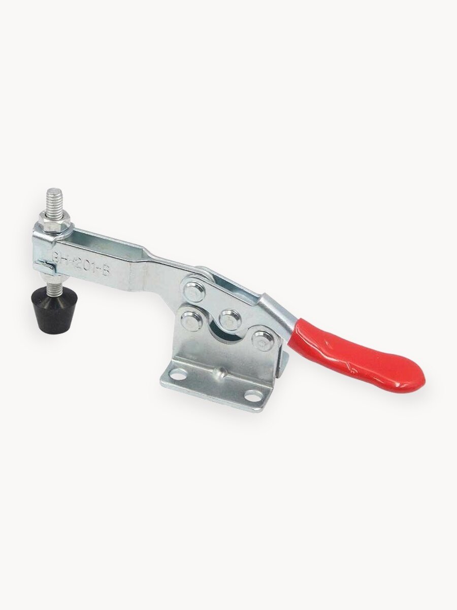 Зажим рычажный струбцина механическая с горизонтальной ручкой 110кг быстрозажимная 2 шт