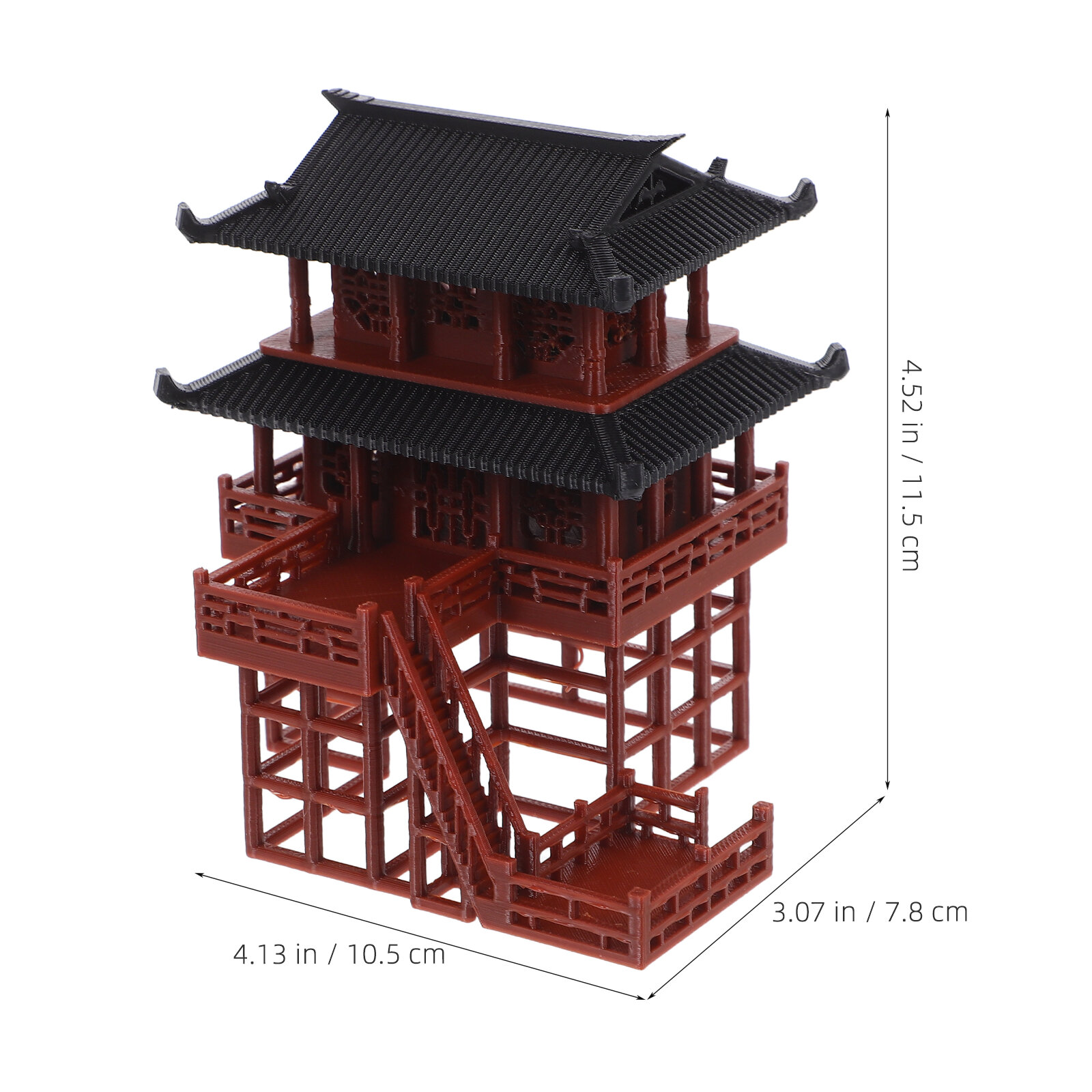 Пагода Садовая Фигурка Миниатюрная Бонсай Орнамент Для Аквариума 11.50X10.50X8.00Cm