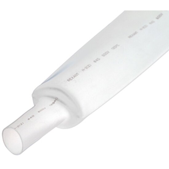 Термоусадочная трубка Rexant 30,0/15,0 мм белая (10 шт. по 1 м.), 23-0001