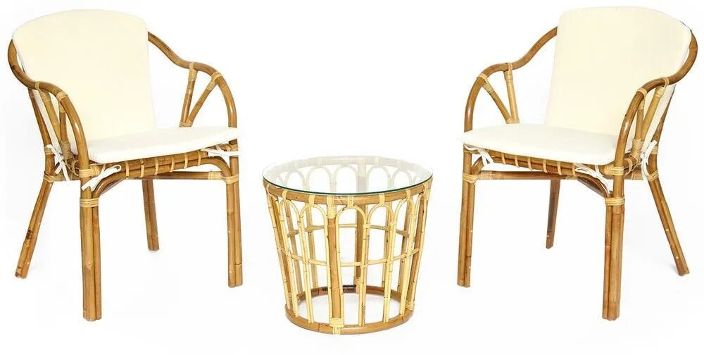 Комплект мебели TetChair Akira skin rattan eco natural с подушкой