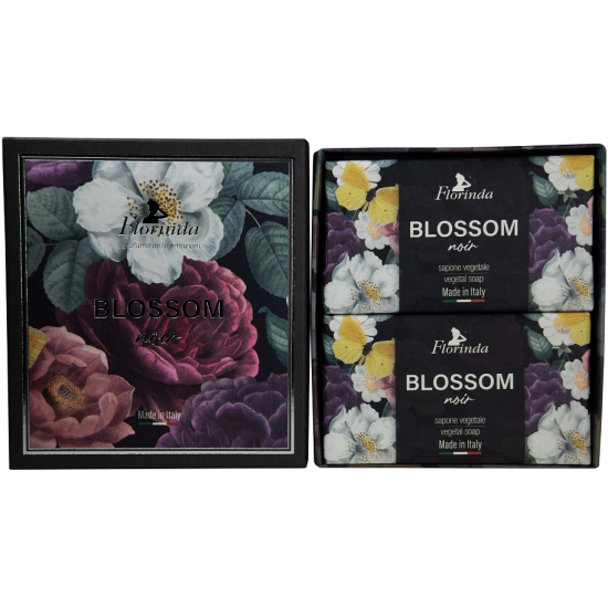 Набор мыла Florinda Blossom blue "Черные цветы", 200 г 2шт
