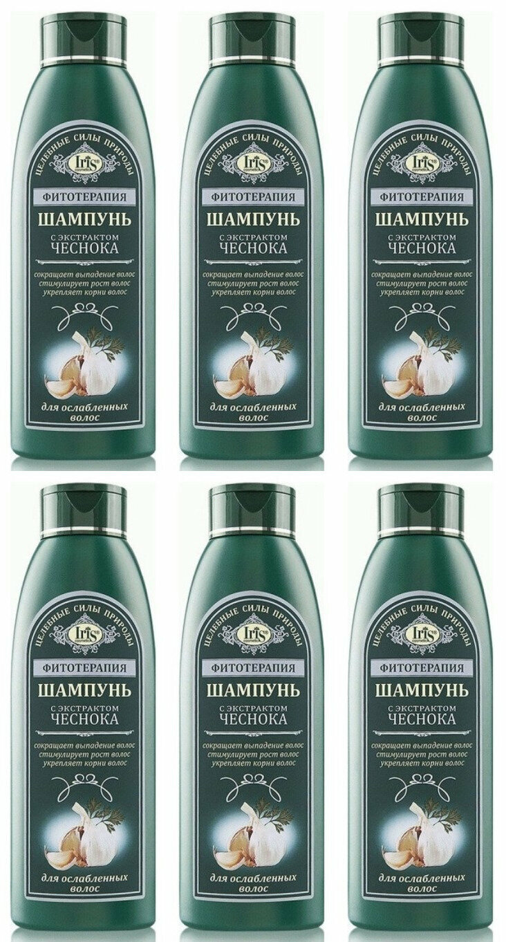 Iris Шампунь Фитотерапия с экстрактом чеснока 500мл,6 шт