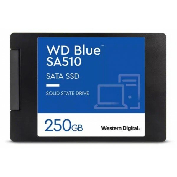 Накопитель SSD WD Blue SA510 WDS250G3B0A, 250Gb, SATA III, 2.5, R/W 555/440