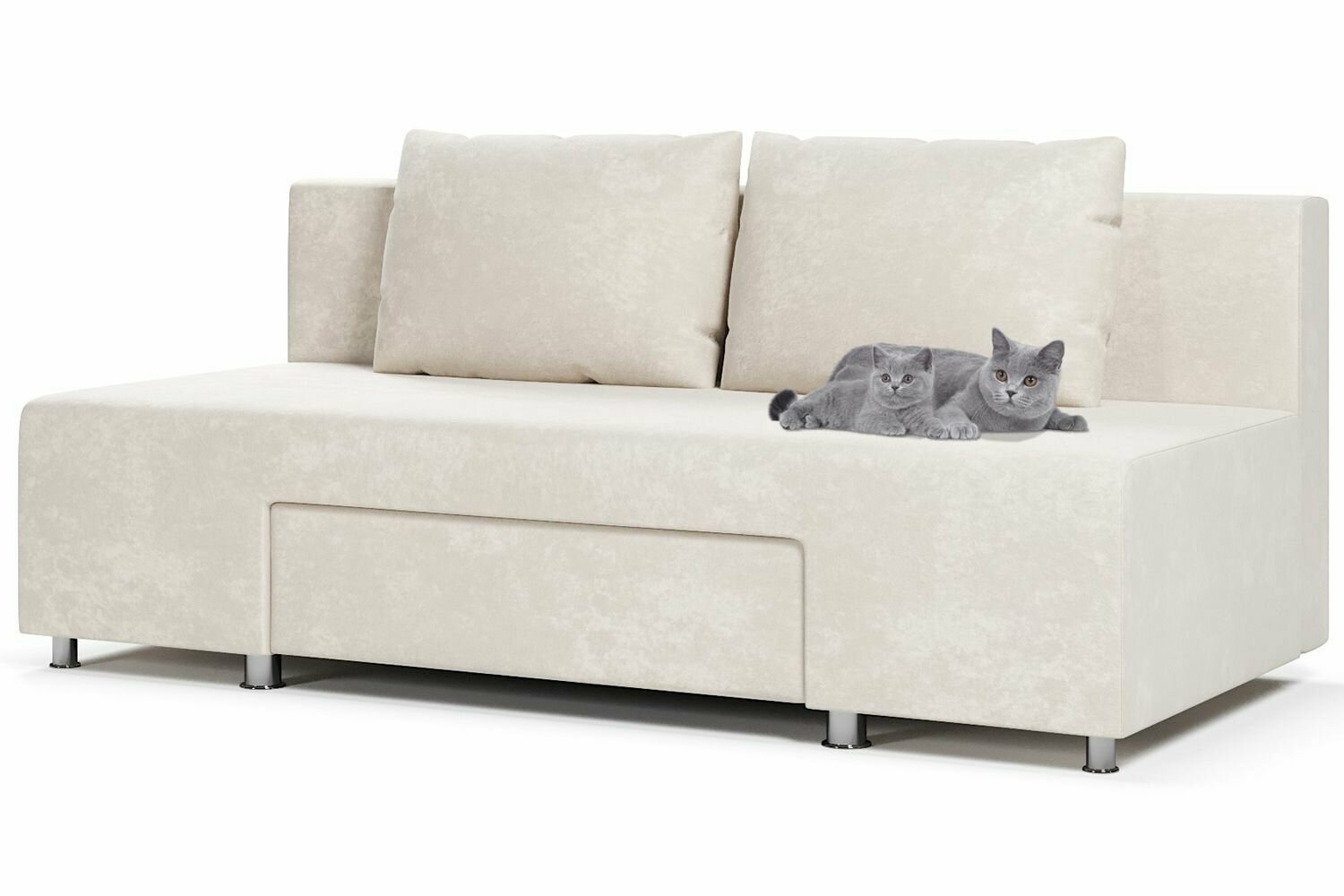 Диван раскладной Сан Ремо еврокнижка, бежевый велюр