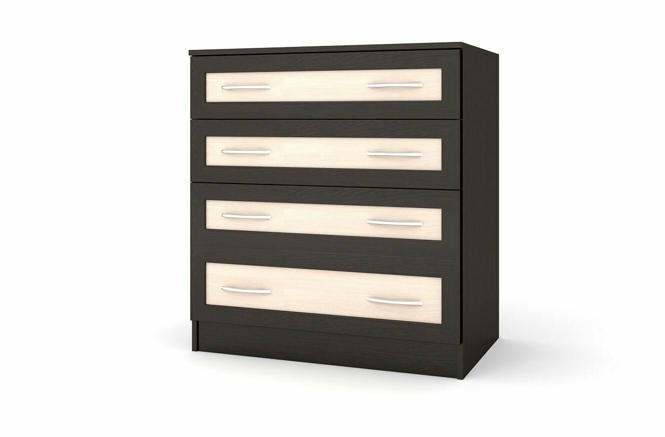 Комод №1 венге цаво, дуб молочный, рамка квадро