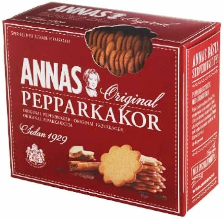 Мятая упаковка! Печенье имбирное Annas pepparkakor original, 300 г (из Финляндии)