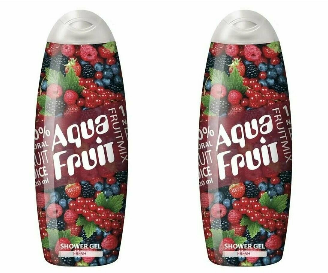 Гель для душа, Aquafruit, Fresh, 420 мл, 2 шт