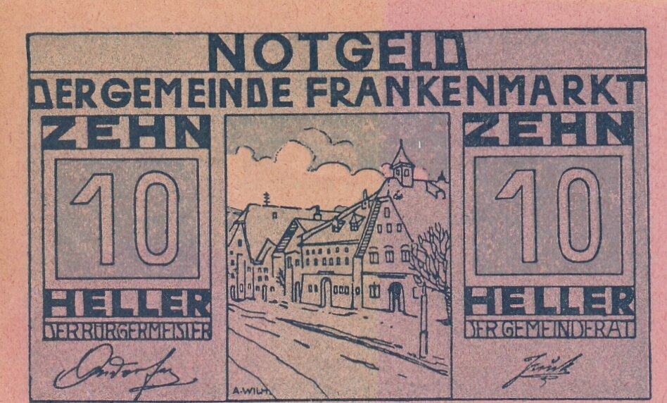 Австрия, Франкенмаркт 10 геллеров 1920 г. (№1)