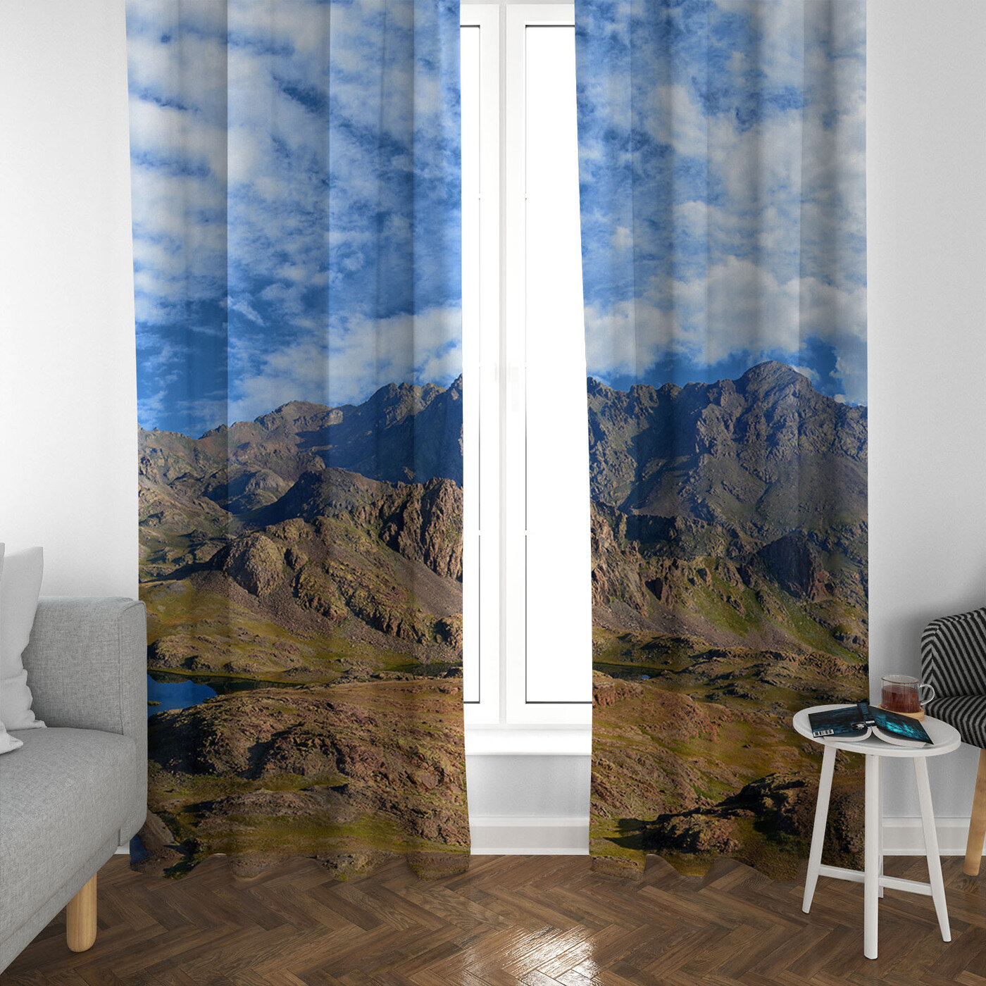 Фотошторы из габардина, 290х260см