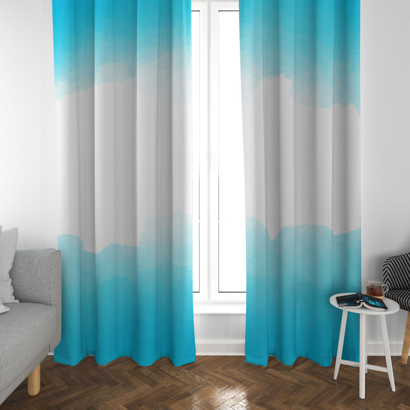 Фотошторы из габардина, 290х240см