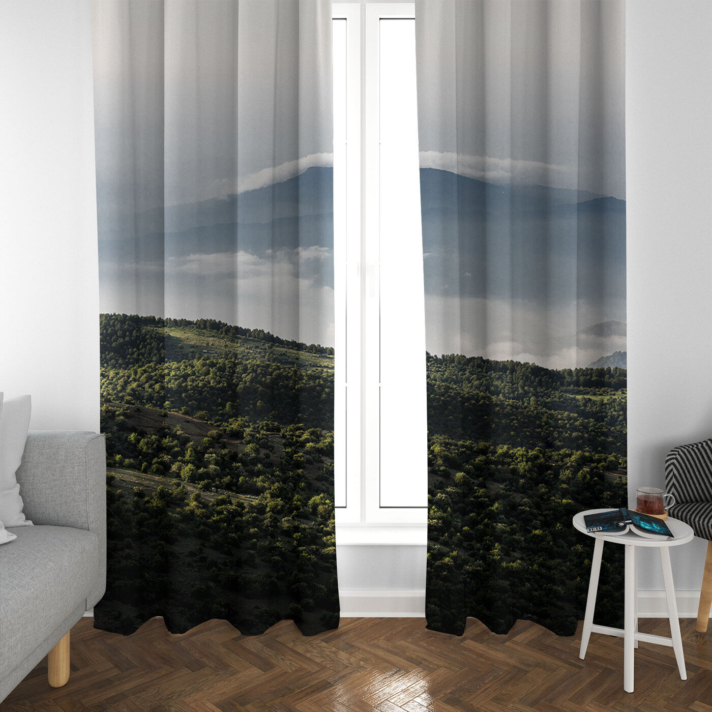 Фотошторы из габардина, 290х240см