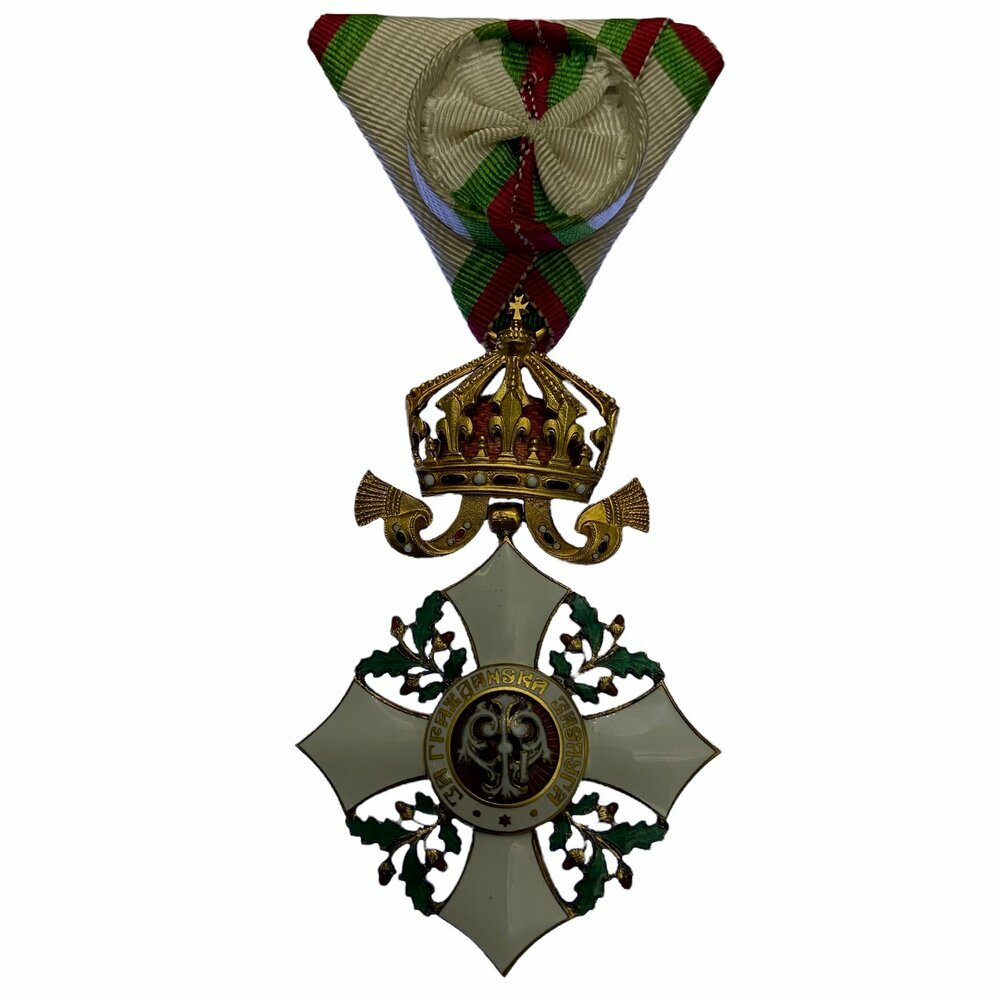 Болгария, орден "За гражданские заслуги". Крест IV степени (офицер), 1910-1925 гг. (в коробке)