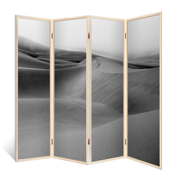 Ширма перегородка Пески Сахары 4 створки кремовый дуб 176х185 см