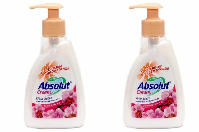 Абсолют Жидкое Мыло 2в1, Дикая Орхидея Антибактериальный, 250мл , 2 шт