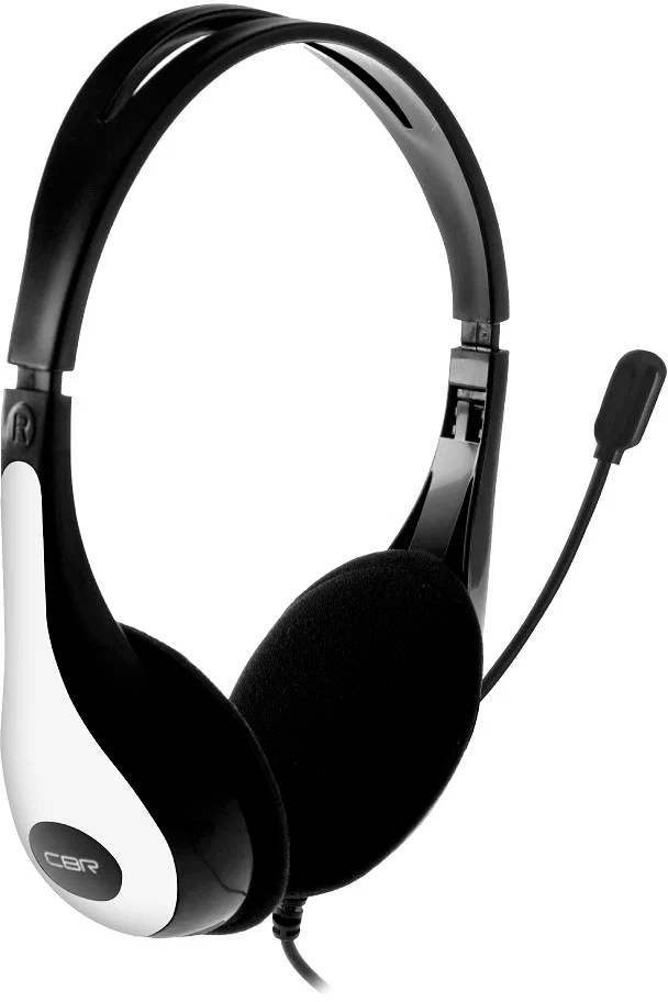 Наушники с микрофоном USB CBR CHP 353M White, микрофон с шумоподавлением, накладные наушники, кнопка выключения микрофона с регулировкой громкости