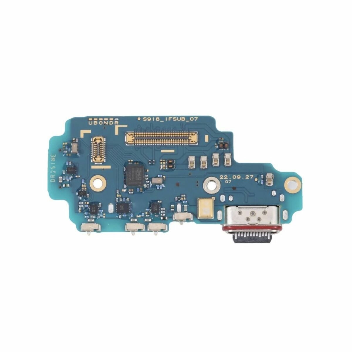 Нижняя плата с разъемом зарядки Samsung Galaxy S23 Ultra SM-S918 — запасная часть для ремонта смартфона