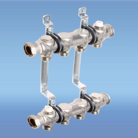 Коллекторная группа Elsen из нержавеющей стали 1", 2 контура 3/4"